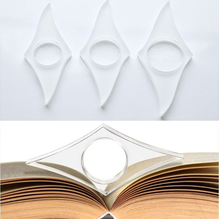 1PC Multi-function Acrylic Thumb Book Support Book Page Holder Bookmark ...