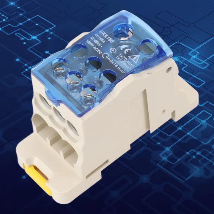 DIN Power Junction Box Electrical Terminal Block Connector Distribution ...