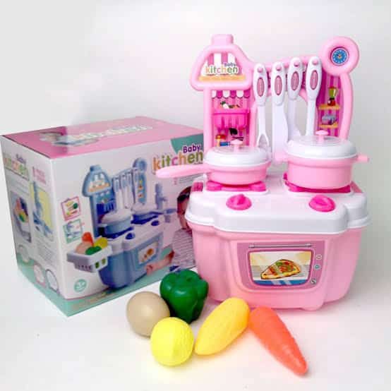Mini 31cm Kitchen Toys Pretend Play Cooking Toys Tableware Sets Baby Kitchen Cooking Simulation Pretend Play Toys Kitchen Set Daraz.lk