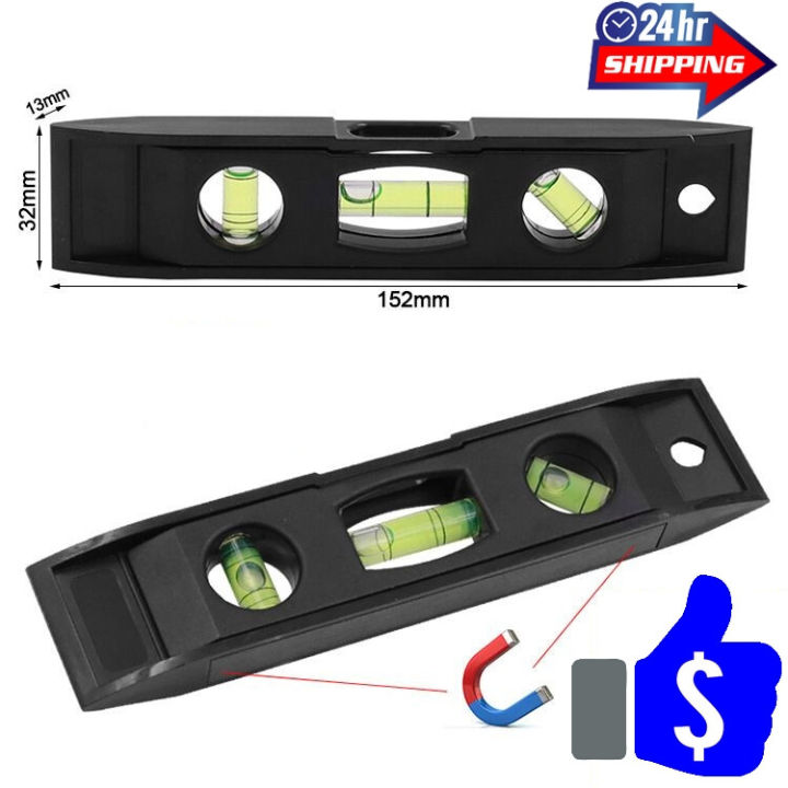 Penimbang Air Mini Magnetic Torpedo Spirit Level Magnetic Ruler Water ...