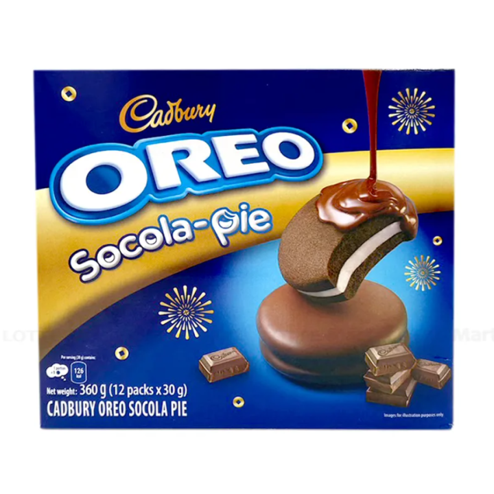 Cadbury Oreo Socola Pie 360g | 12 Pieces Pack | Filled With Marshmallow ...