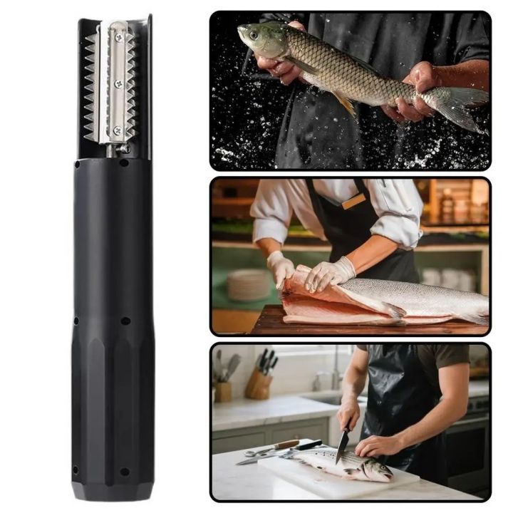 Fish Preparation Waterproof Electric Fish Scaler Rechargeable Battery ...