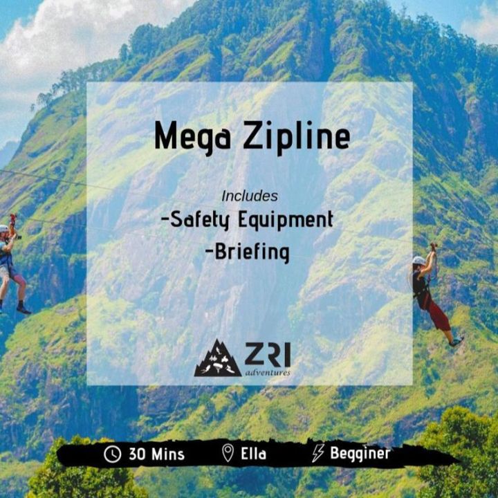 Ella - Mega Zip Line - Per Person (Min 1 Pax) | Daraz.lk