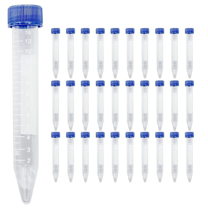 Cluellp-Scientific Conical Centrifuge Tubes 15ML, [100 Pack] Plastic ...