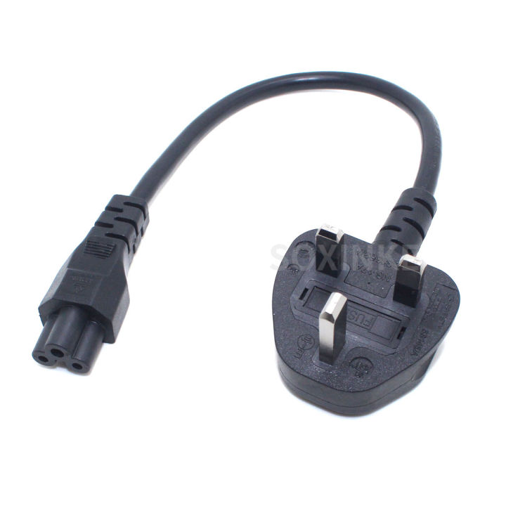 Uk Plug Bs1363 13a 3pin Male To Iec 320 C5 Iec320 Cloverleaf Short Ac Power Cable Cord 30cm For ...
