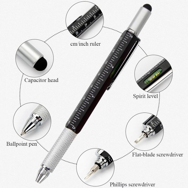 Capacitive Pen 7 in Multi-function Tool Pen Measurement Ruler ...