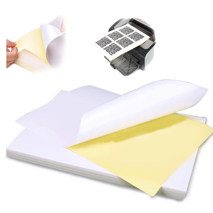 A5 Label Printing Paper sticker (20 Sheets x White Matte Self Adhesive ...