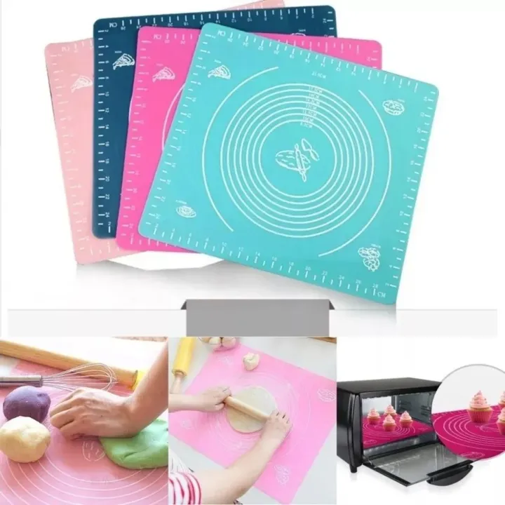 Silicone Cake Rolling Baking Mat Silicon Fondant Rolling Mat Silicone ...