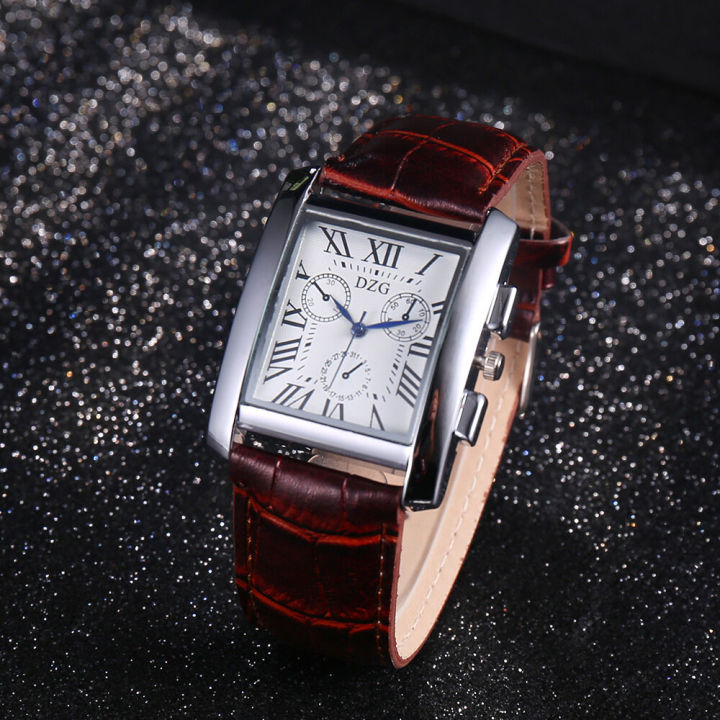 【ZIME】DZG retro business men's watch simple and elegant quartz watch ...
