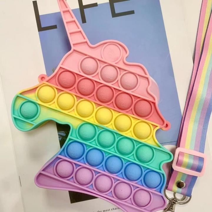 🎁【24 hours delivery】Pop it Bag for Girl, Cute Christmas gift Sensory ...