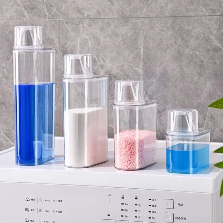 Durable Airtight Washing Powder Storage Box Large Capacity Transparent ...