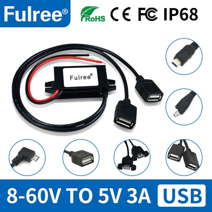 Type C Mini Micro USB 12V 24V 36V 48V to 5V DC DC Step Down Power ...