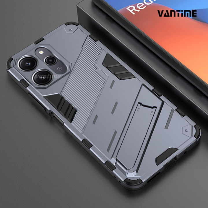 Vantime for Xiaomi Redmi 12 4G Case Kickstand Ultra Thin Shockproof Matte Back Cover | Daraz.lk