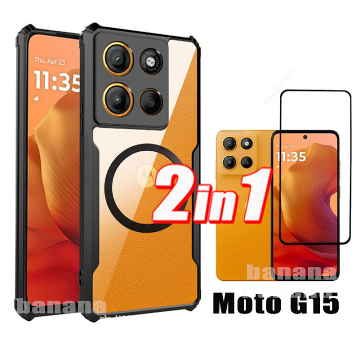 2 in 1 Moto G15 Shockproof Case for Moto G35 G15 G75 G45 G24 G04 G04S ...