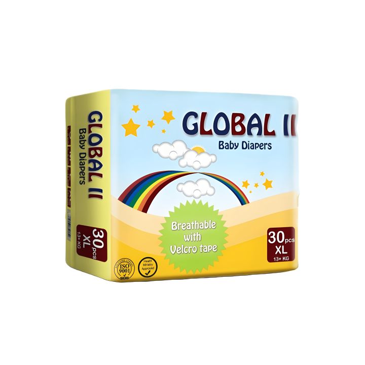Global II Baby Diapers - XL (13kg+) 30pcs | Daraz.lk