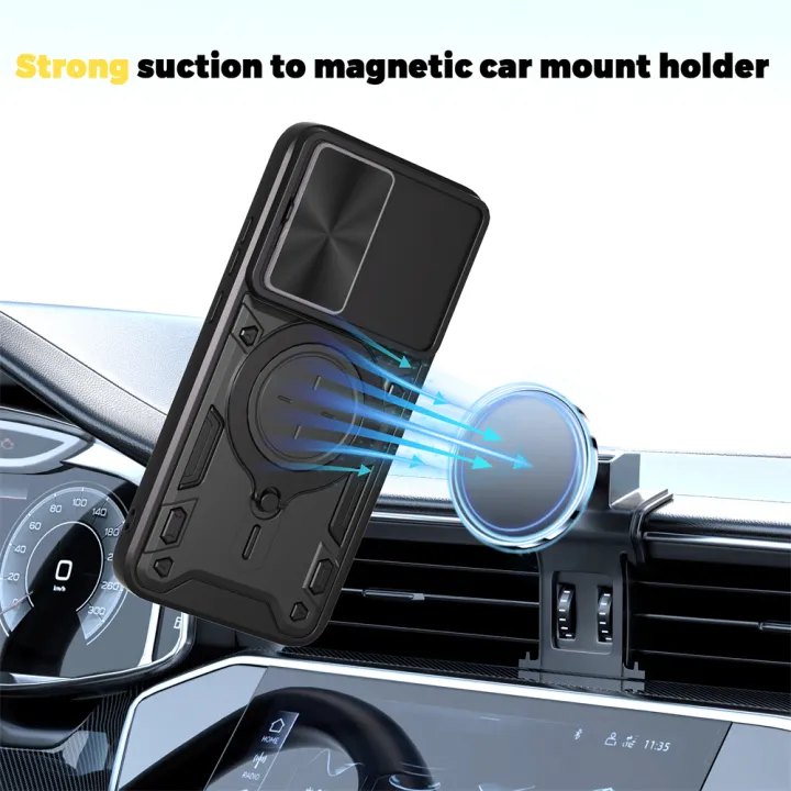 Lereach Sliding Camera Cover Protection Kickstand Case for Xiaomi Poco ...