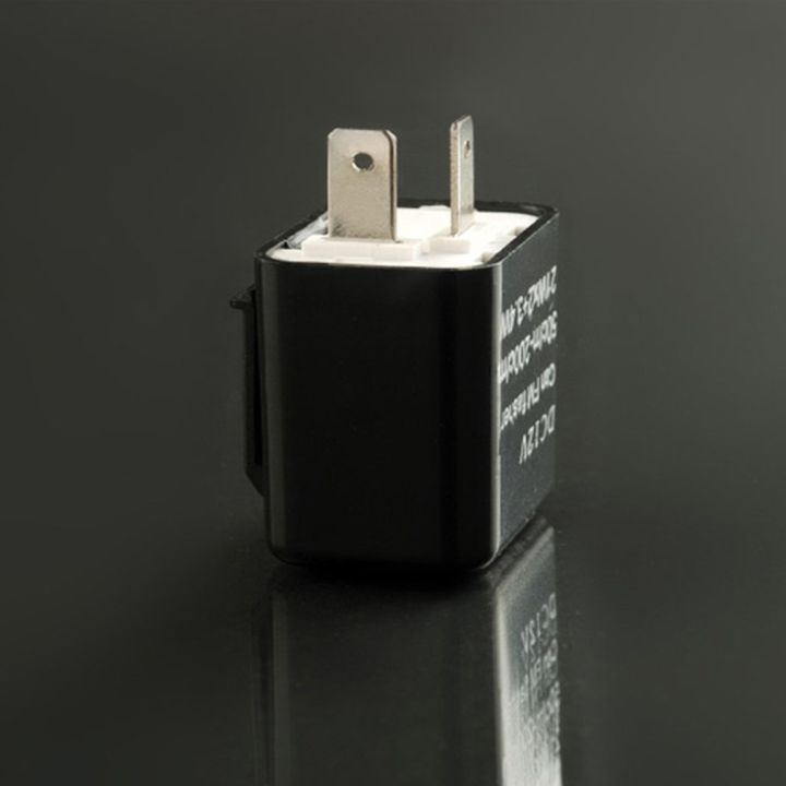 12V 2 Pin Motorcycle Blinker Adjustable LED Flasher Turn Signal Light ...