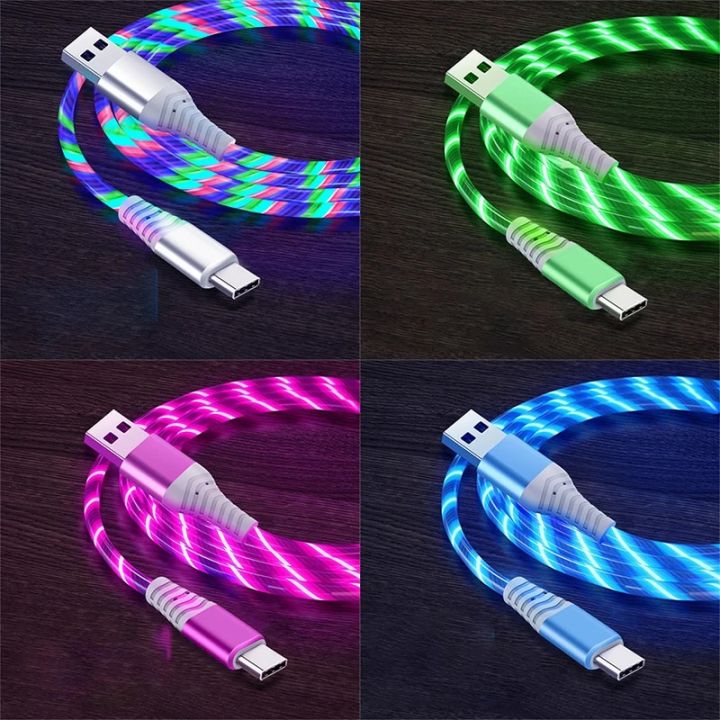 Flow Luminous USB Type C Cable 3A Fast Charging Data Cord for Samsung ...