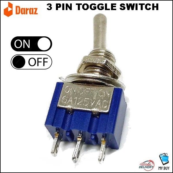 Toggle Switch 3 Pin / MTS-103 SPDT TOGGLE SWITCH 3 PIN 3 WAYS - ON-OFF-ON | Daraz.lk