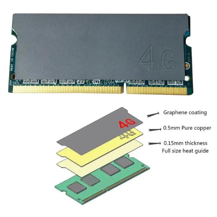 Pure Copper Plated Graphene Notebook Gaming Laptop Memory Heatsink ...