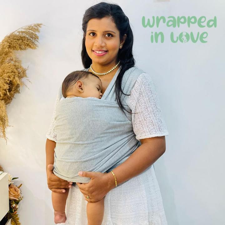 Baby Wrap Carrier -Gray 5 meters | Daraz.lk