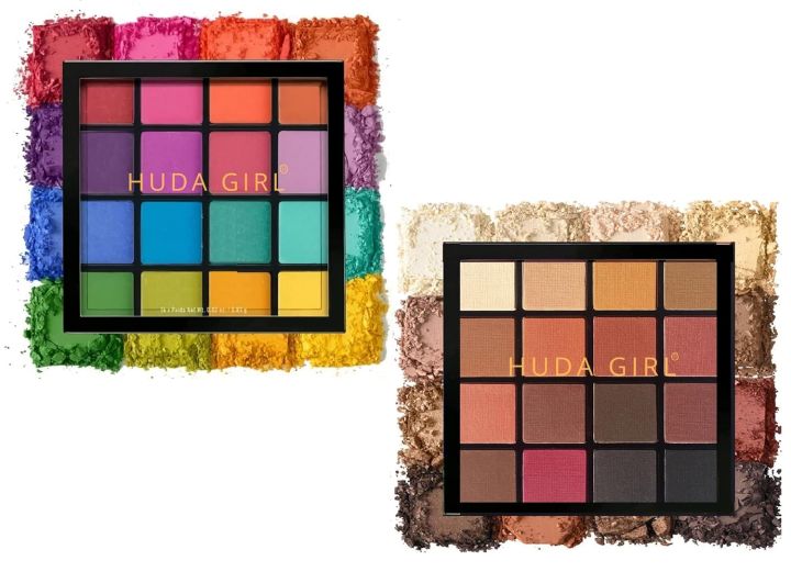 HUDA GIRL BEAUTY PROFESSIONAL 16 Color Ultimate Shadow Palettes Kit for ...