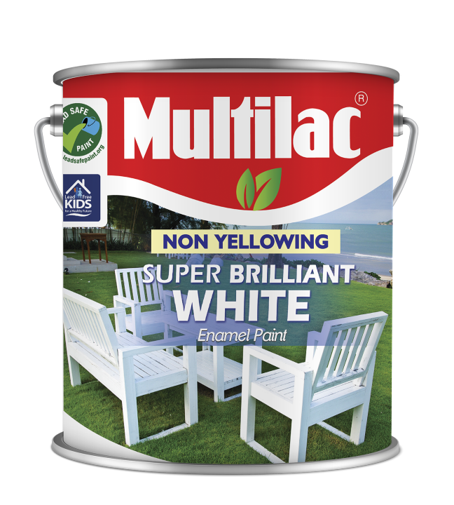 MULTILAC NON YELLOWING SUPER BRILLIANT WHITE ENAMEL PAINT | Daraz.lk