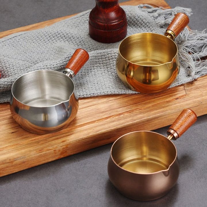 Dipping Bowl 304 Stainless Steel Sauce Pan 60ml/120ml/180ml Wooden ...