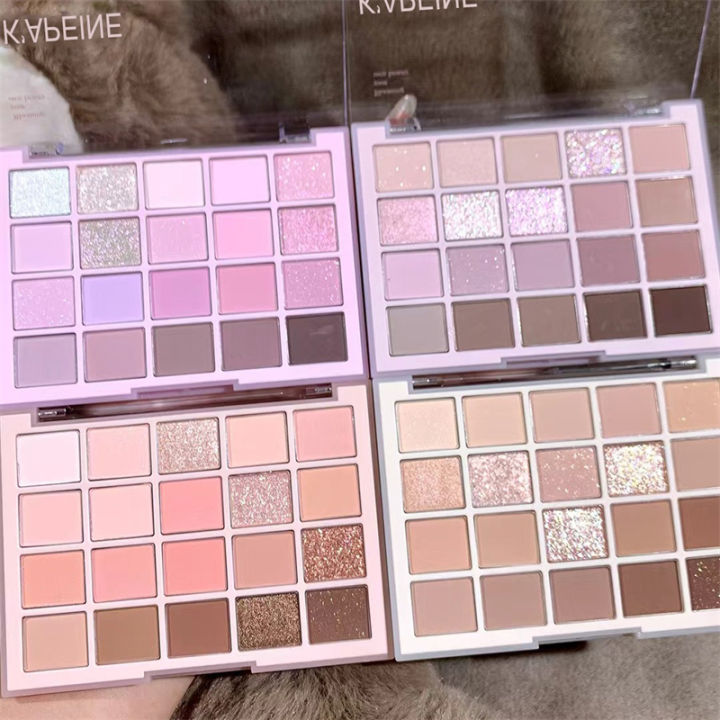 20Color Korean Low Saturation Eyeshadow Palette Purple Matte ...