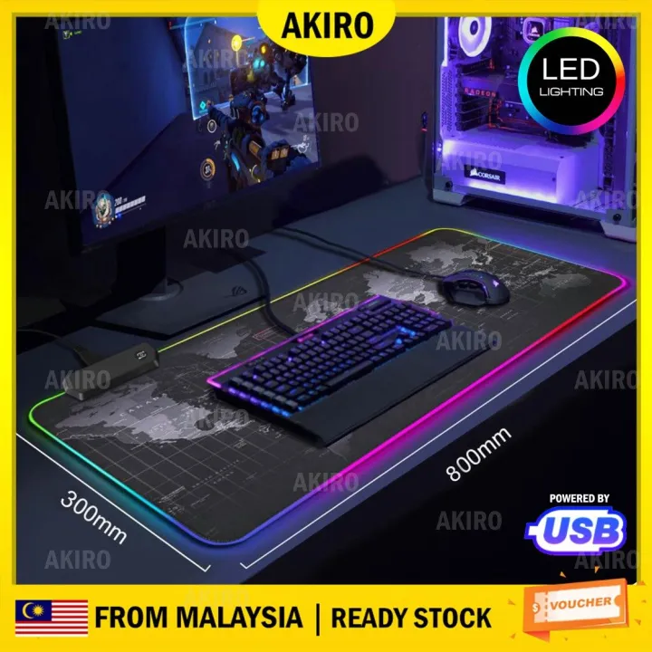 LibiHigh Quality AKIRO Malaysia RGB Mousepad LED Mouse Pad 80cm Extra ...