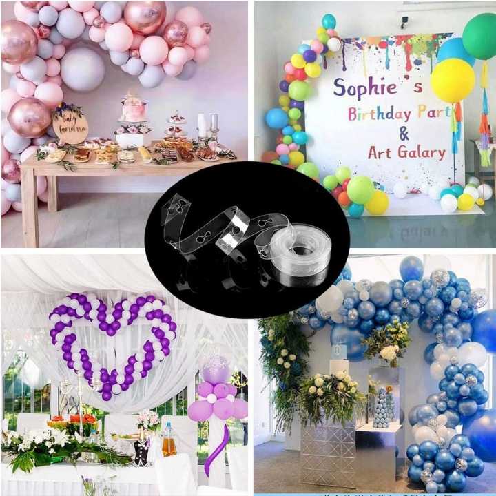 Balloon Decorating Strip Tape 16.5 Ft Long to Make Arch Garland Steamer ...