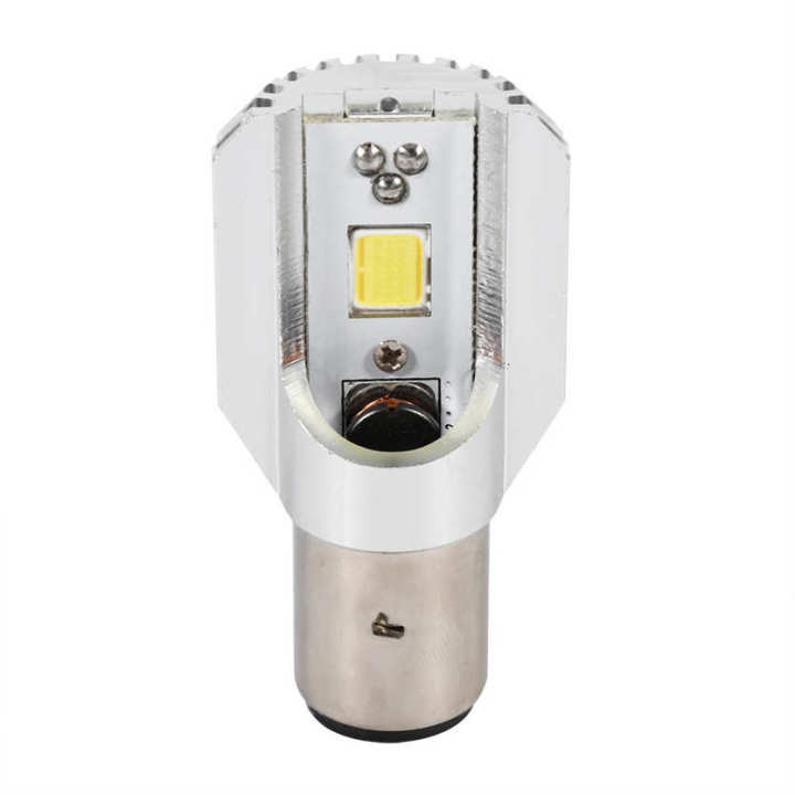 BA20D Motorcycle LED Headlight Blub High/Low Beam Light COB Scooter ...