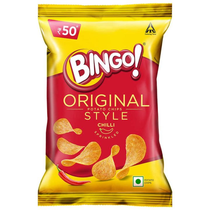 Bingo! Original Style Chilli Sprinkled, Potato Chips, 90g/100g (weight ...