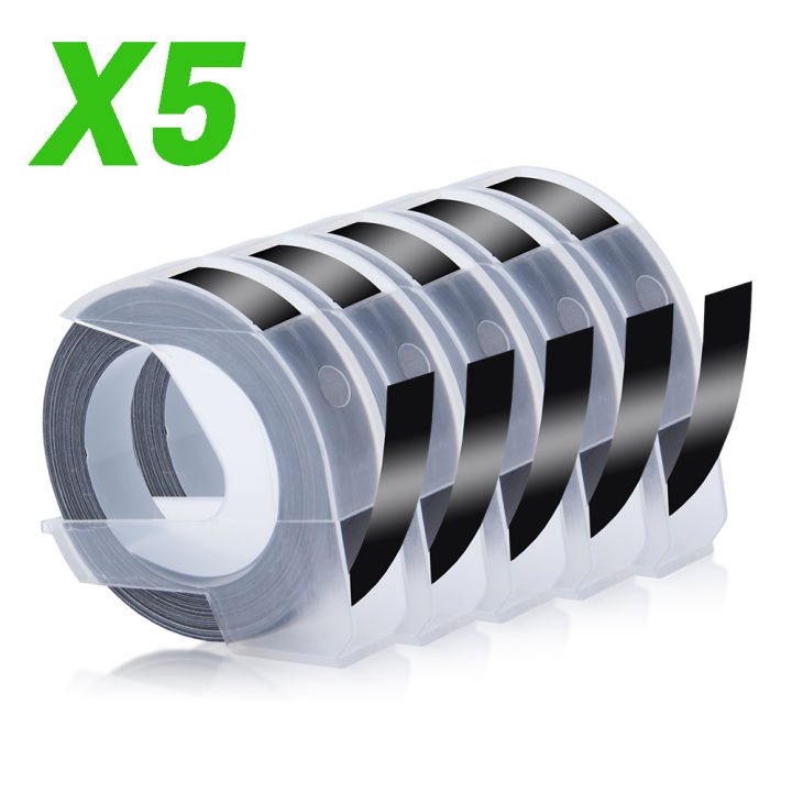 Luhuai CVC 3D Embossing Label Plastic Sticker Compatible Dymo Label ...