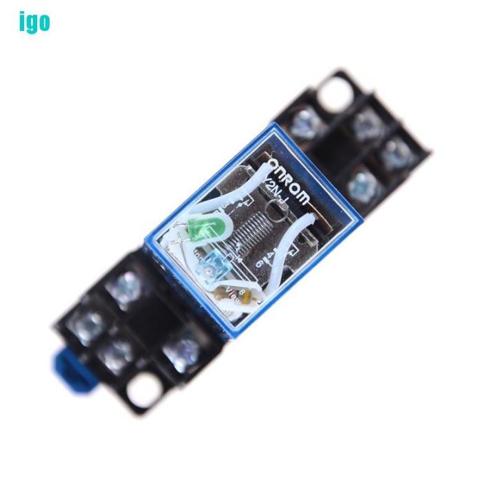 IGO 12V DC Coil Power Relay LY2NJ DPDT 8 Pin HH62P JQX-13F With Socket ...