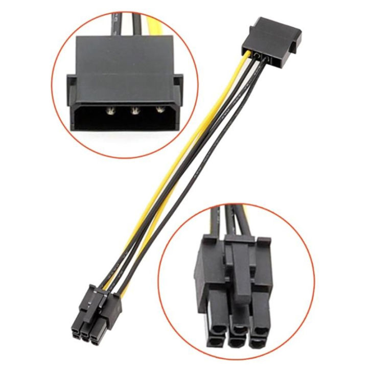 6Pin To 4Pin Power Supply Cable For Graphics Cards 4 Pin Connectors To ...