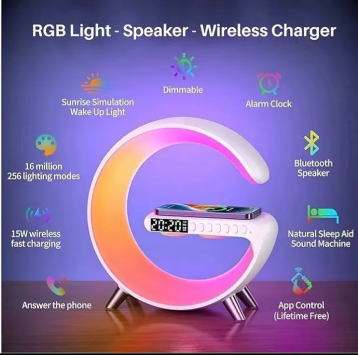 G63 Smart Wireless Fast Charging Bluetooth Sound Speaker with 256 Light ...