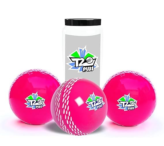 jaspo T20 Plus Practice Cricket Balls (Pack of 3) for Indoor & Outdoor ...