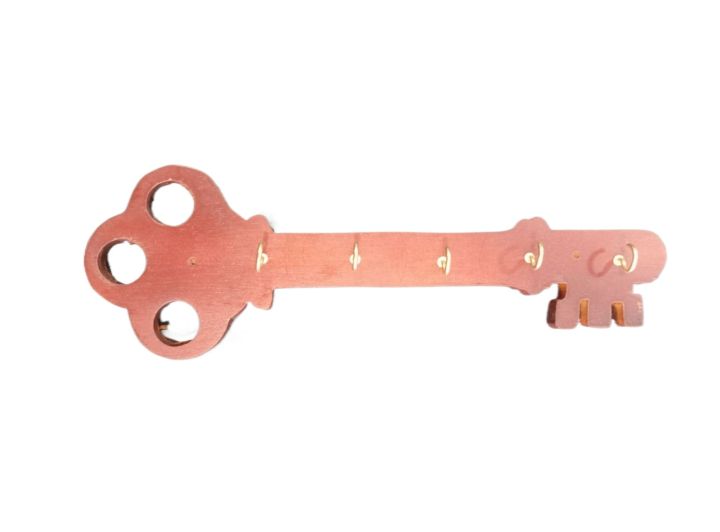 Brown Wooden Key Shape Wood Key Holder | Daraz.lk