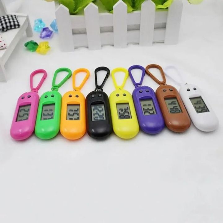 Study Pocket Watch Key Display Digital Electronic Clock Keychain Oval ...