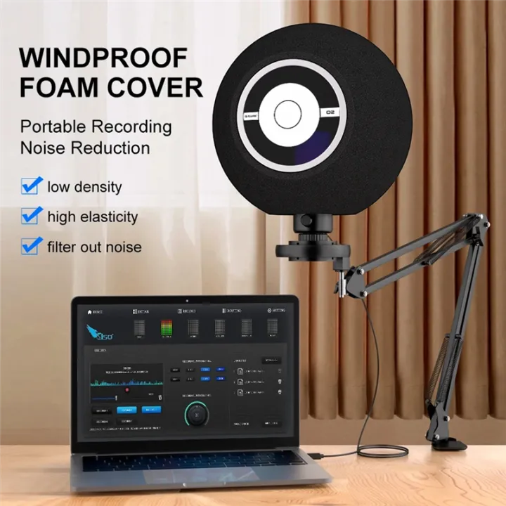 O2 Microphone Wind Filter Shield Acoustic for Record Studios Mic Sound ...