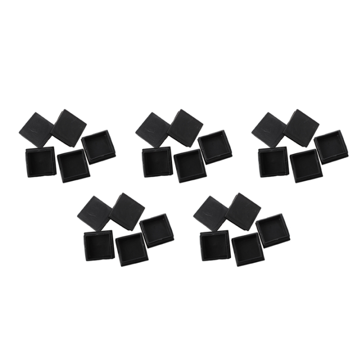 25 Pcs Plastic Square Blanking End Caps Tubing Tube Inserts 50mm x 50mm ...