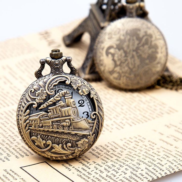【Hengli jewelry story】Vintage Style Flip Cover Pocket Watch for Men ...