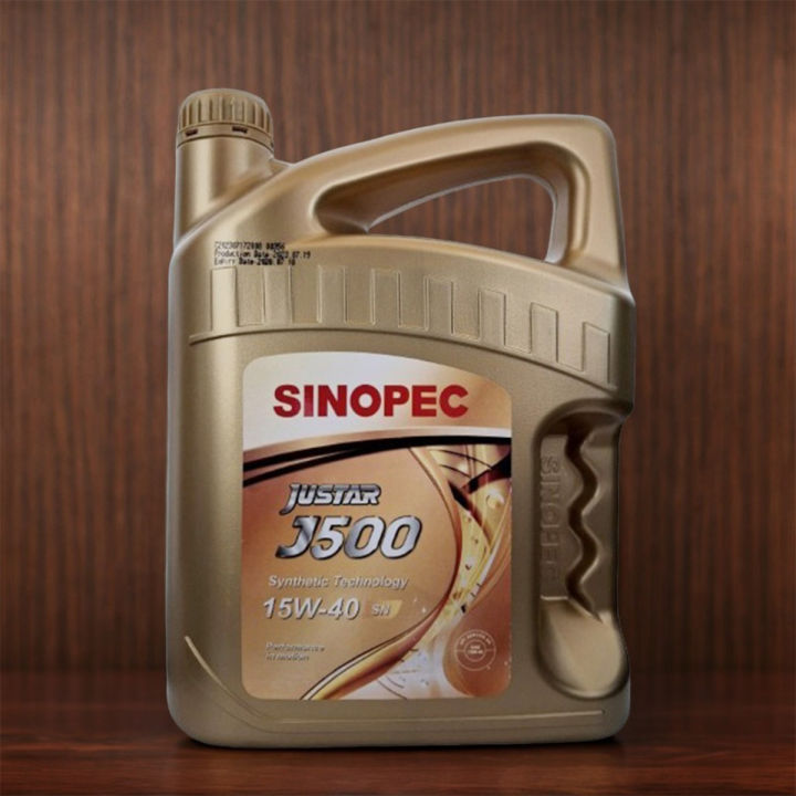 SINOPEC 15W40 SEMI-SYNTHETIC Engine Oil (Made in Singapore) 8000KM ...