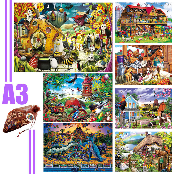 Kid Baby Fantasy World Wooden Animal Jigsaw Puzzles Mysterious Puzzle ...