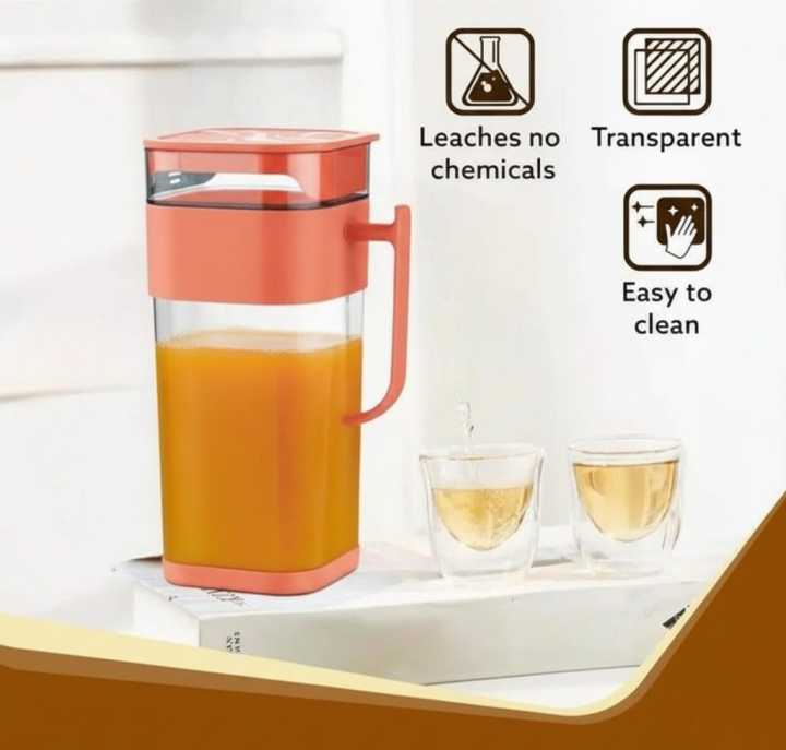 Water Jug with Lid | Coral Colour Water Jug for Dining Table & Kitchen ...