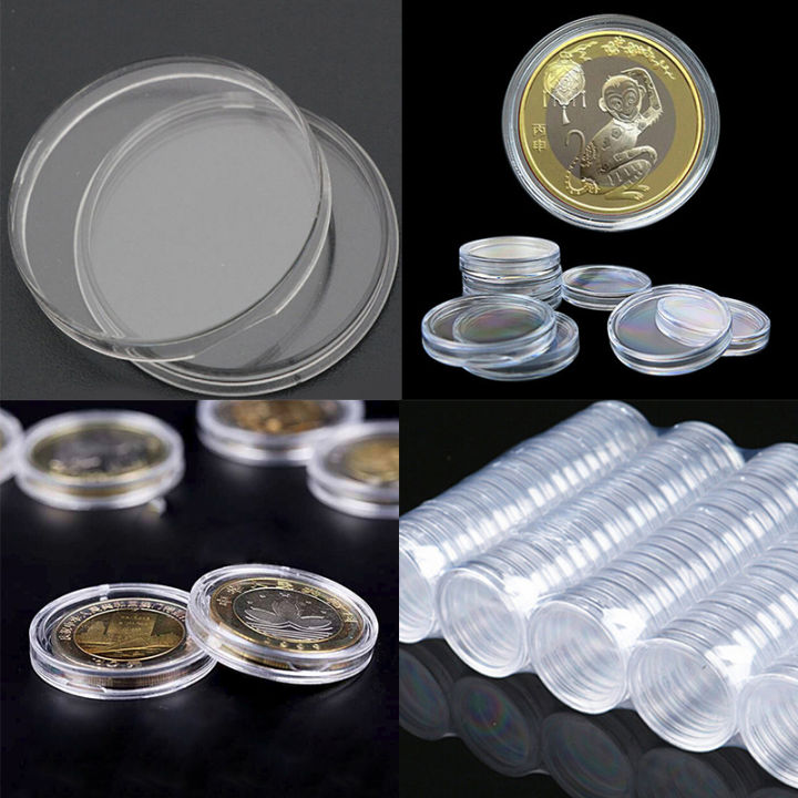 【ALLGOOD】Fleeting time 10pcs 35mm Applied Clear Round Cases Storage ...