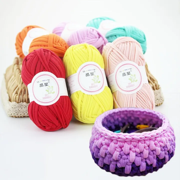 100g Craft Carpets Hand-knitted Blanket Basket Cloth Paragraph Cotton ...