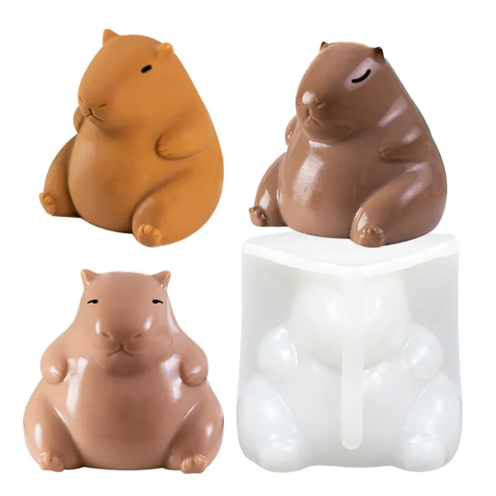 Cute Capybara Milk Jelly Silicone Mold Pudding Capybara Pudding Mould ...