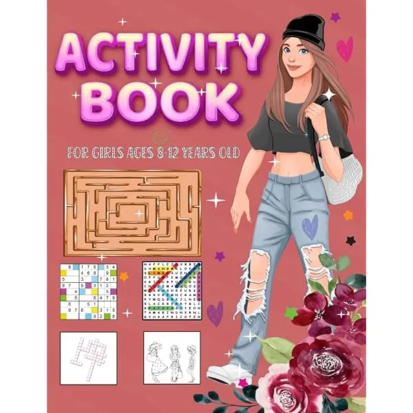 Activity Book For Girls Ages 8-12 Years Old: Fashion Coloring Pages ...